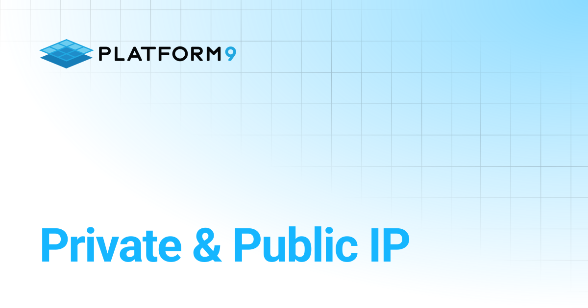 Private & Public IP | Private Cloud Director 2025.8 | Platform9 Private ...